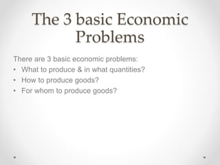 Economic Problems | PPTX