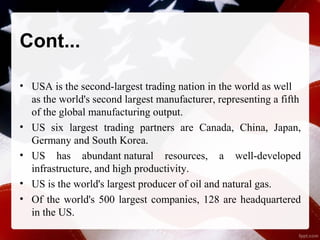 Economic Structure of USA | PPT