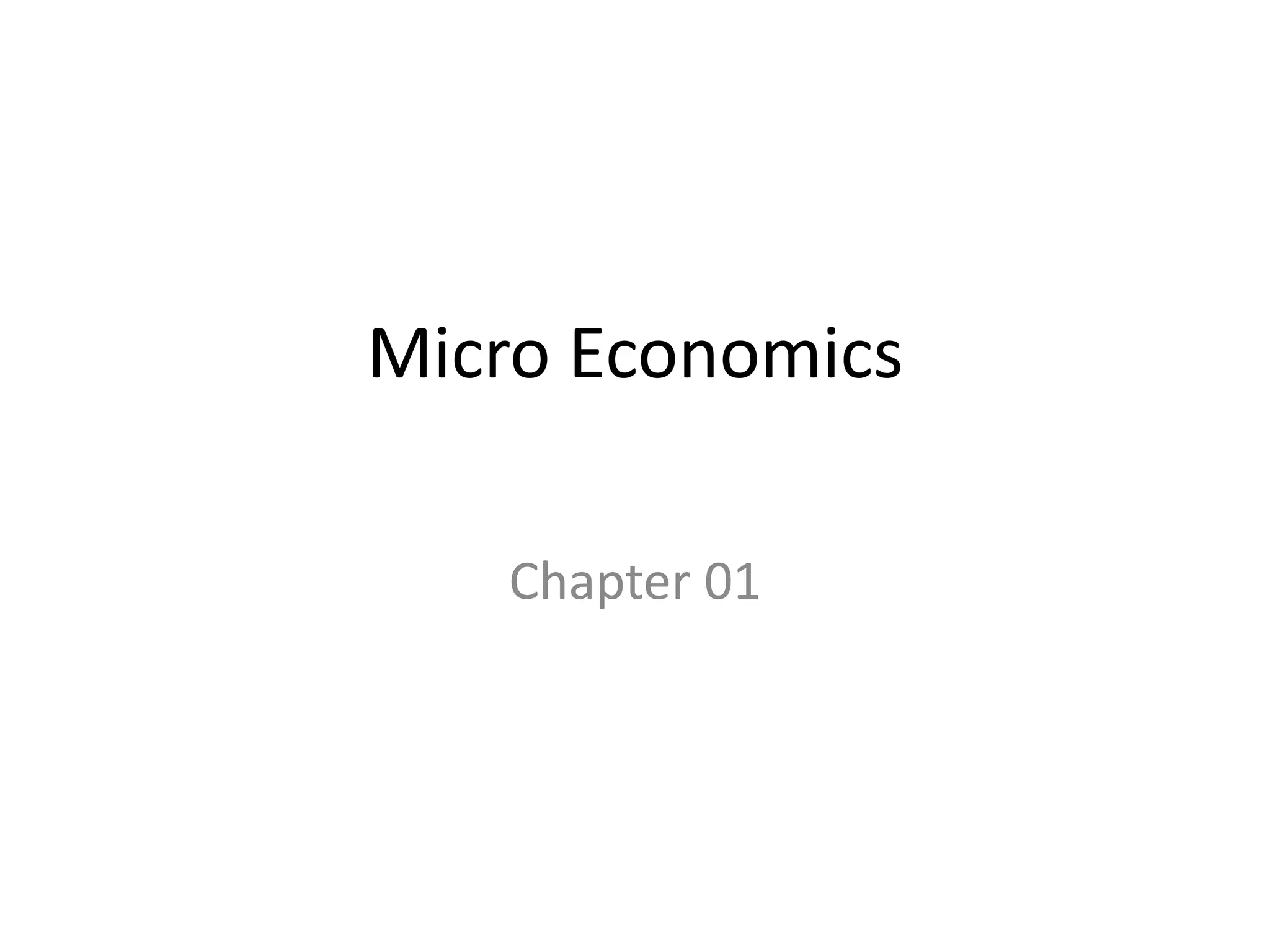 Economics, Microeconomics chapter 01 first topic | PPT