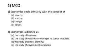 Microeconomics Tutorials #2 | PPTX