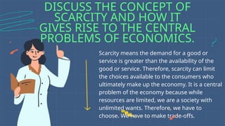 Introduction to Micro Economics Unit 1.pptx | Economy | Business and ...