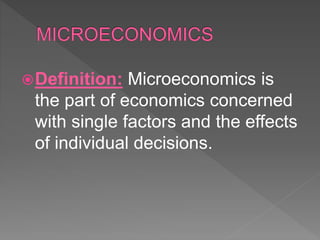 Microeconomics vs macroeconomics | PPT