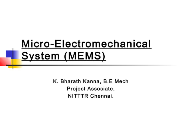 Micro electromechanical system | PPS | Chemistry | Science