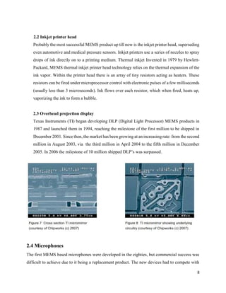 MEMS technology technical seminar report | PDF