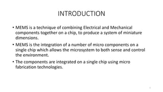 Micro Electromechanical Systems - Combining Electrical and Mechanical Components | PPT