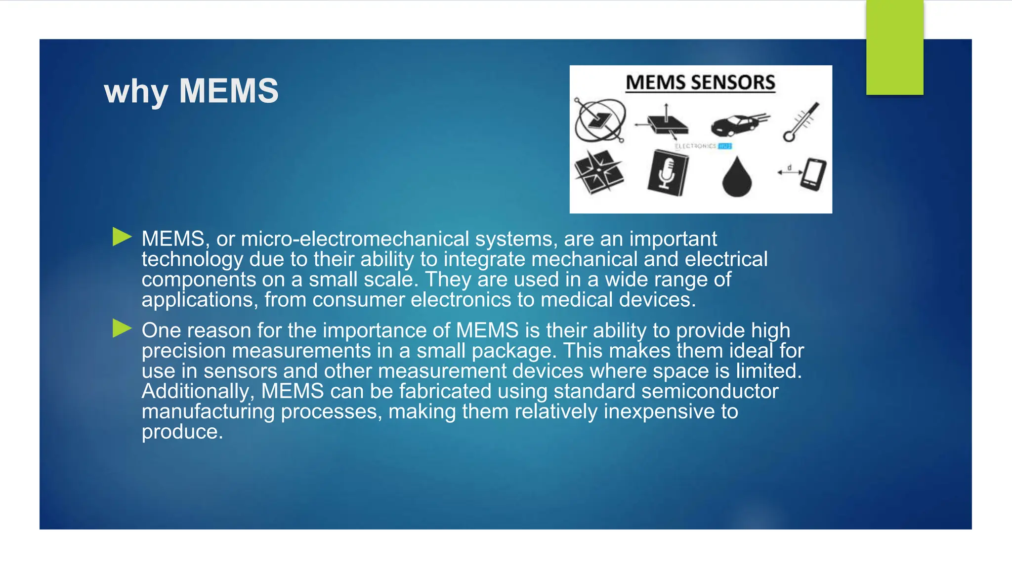 Micro electro mechanical systems (MEMS)....pptx