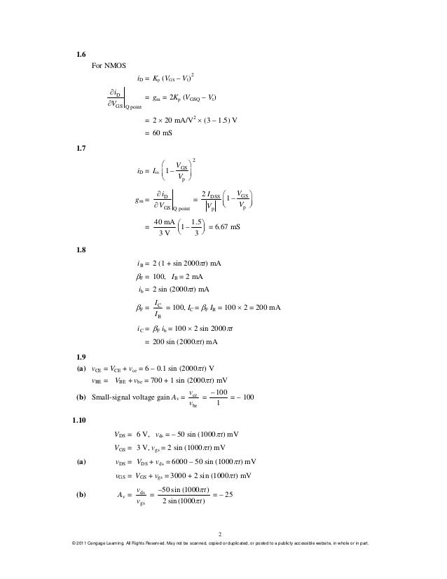 Microelectronic Circuits Analysis And Design 2nd Edition Rashid Solut…