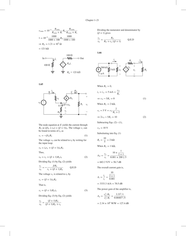 Answers to Problems for Microelectronic Circuits, 8th Edition - Adel Sedra & Kenneth Carless ...