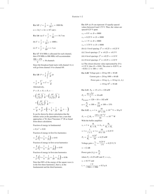 Answers to Problems for Microelectronic Circuits, 8th Edition - Adel Sedra & Kenneth Carless ...