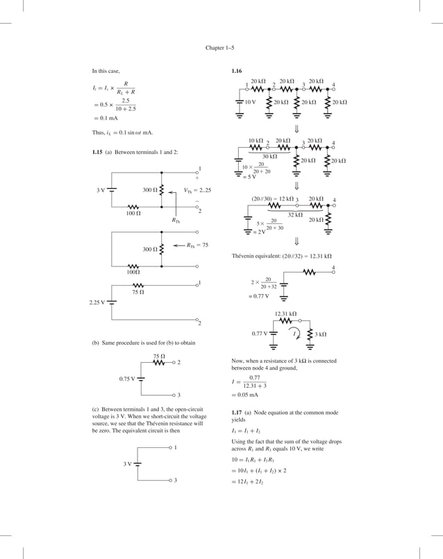 Answers to Problems for Microelectronic Circuits, 8th Edition - Adel Sedra & Kenneth Carless ...