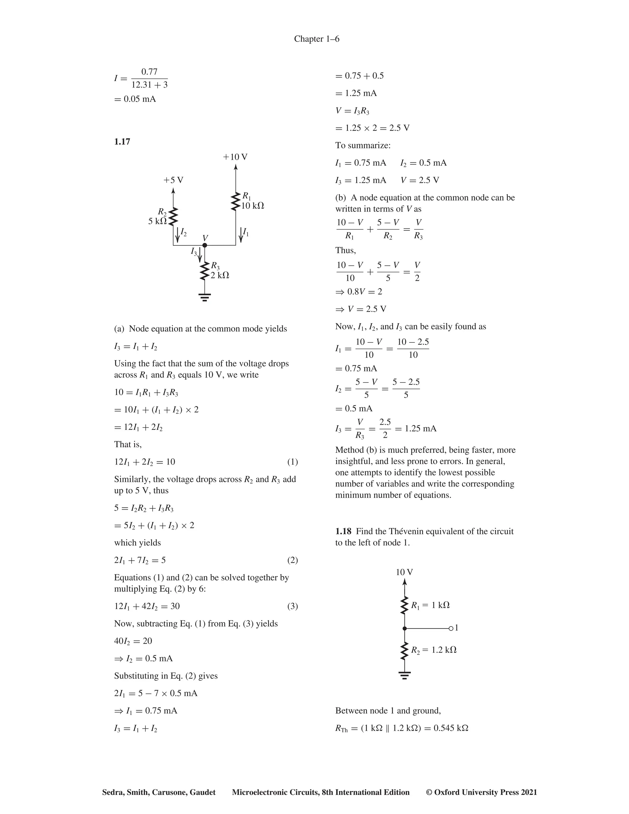 Solutions for Problems in Microelectronic Circuits, 8th International Edition – Sedra & Smith | PDF