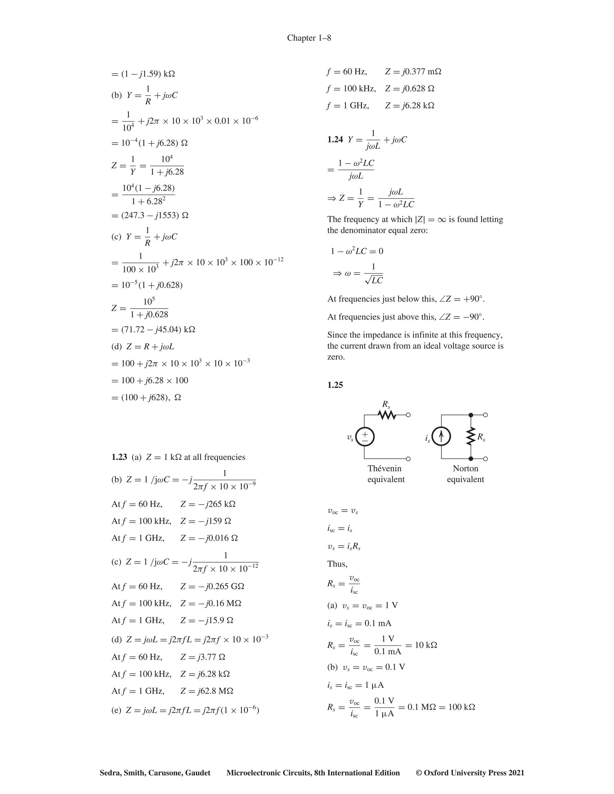 Solutions for Problems in Microelectronic Circuits, 8th International Edition – Sedra & Smith | PDF