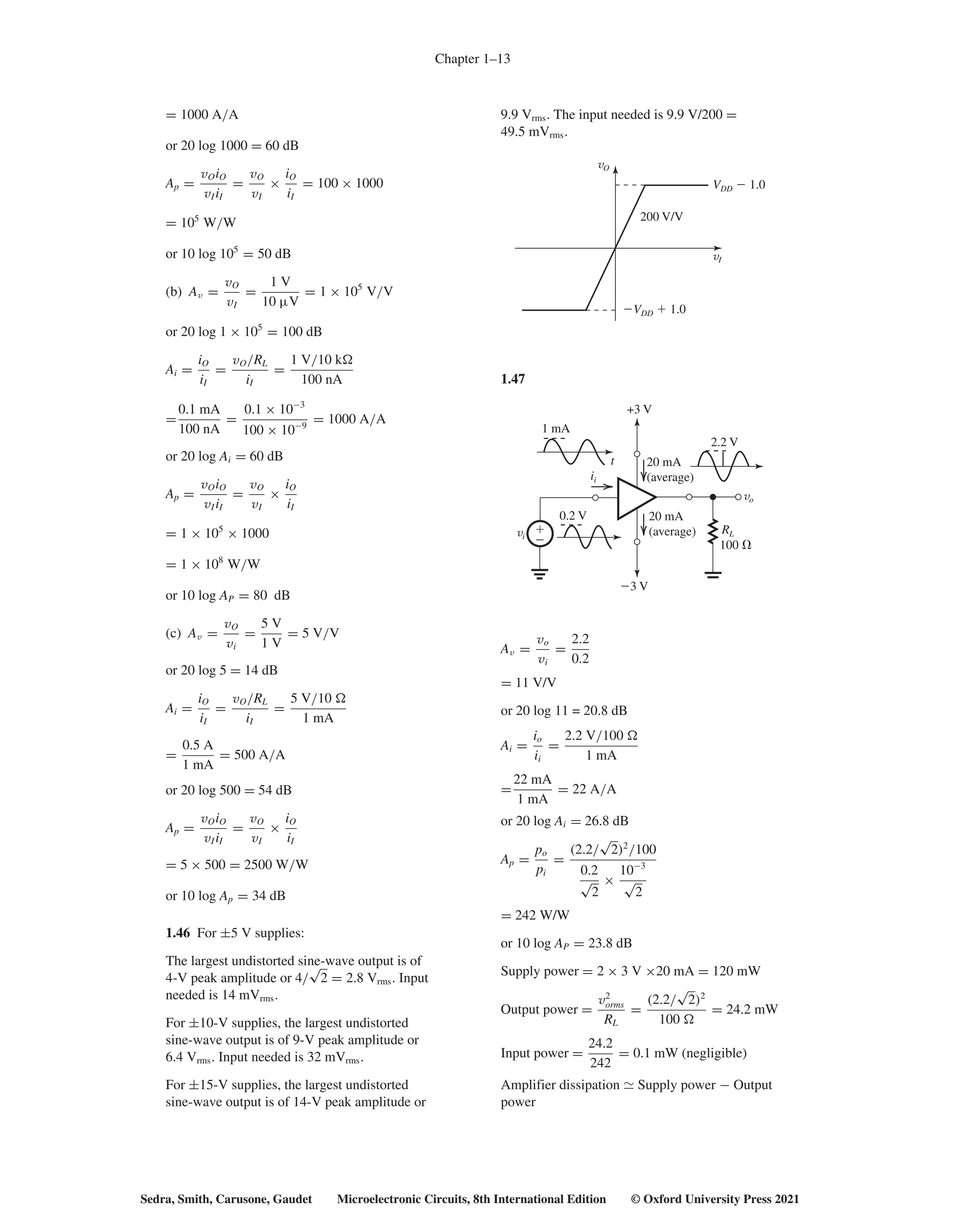 Solutions for Problems in Microelectronic Circuits, 8th International Edition – Sedra & Smith | PDF