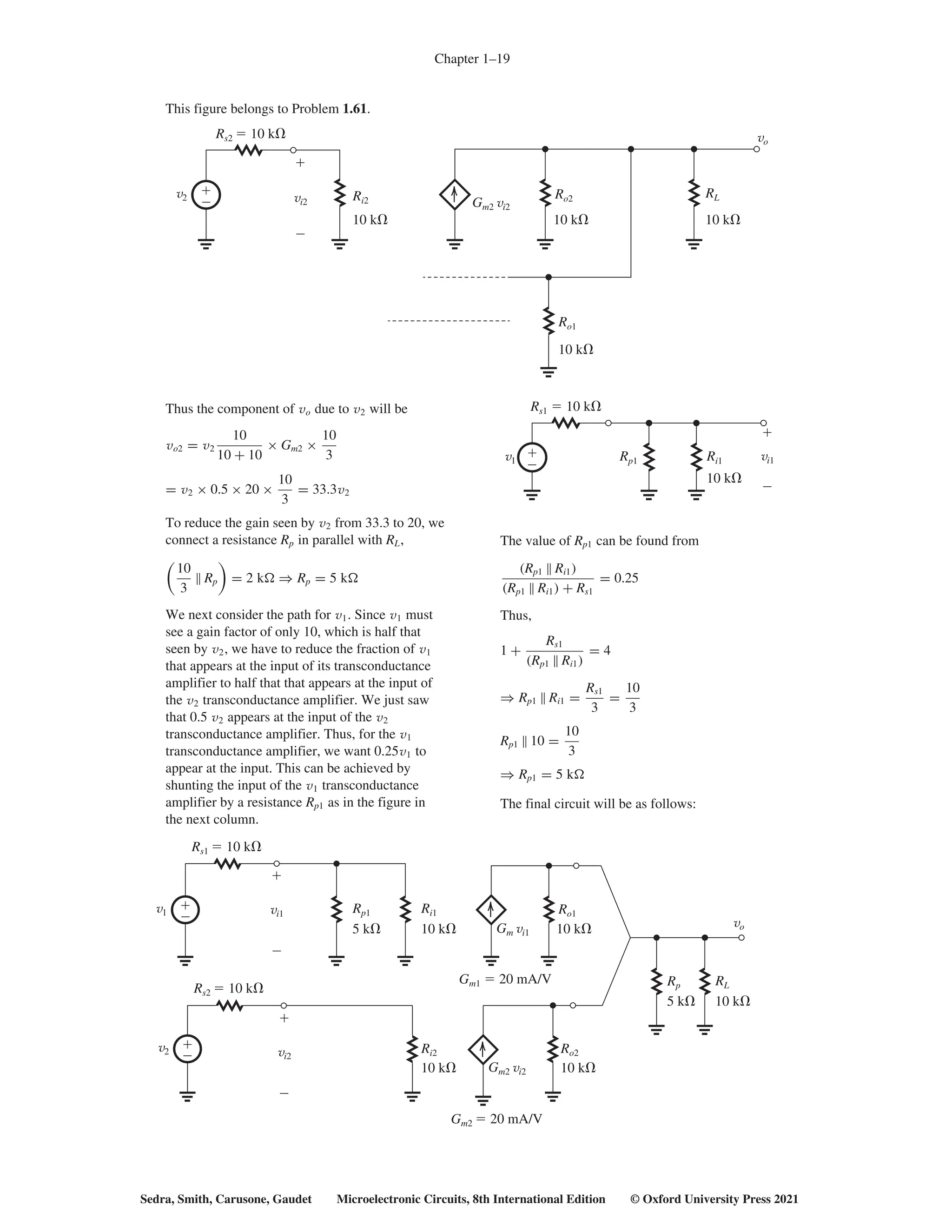 Solutions for Problems in Microelectronic Circuits, 8th International Edition – Sedra & Smith | PDF