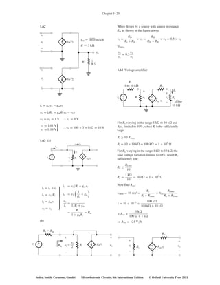 Solutions for Problems in Microelectronic Circuits, 8th International ...