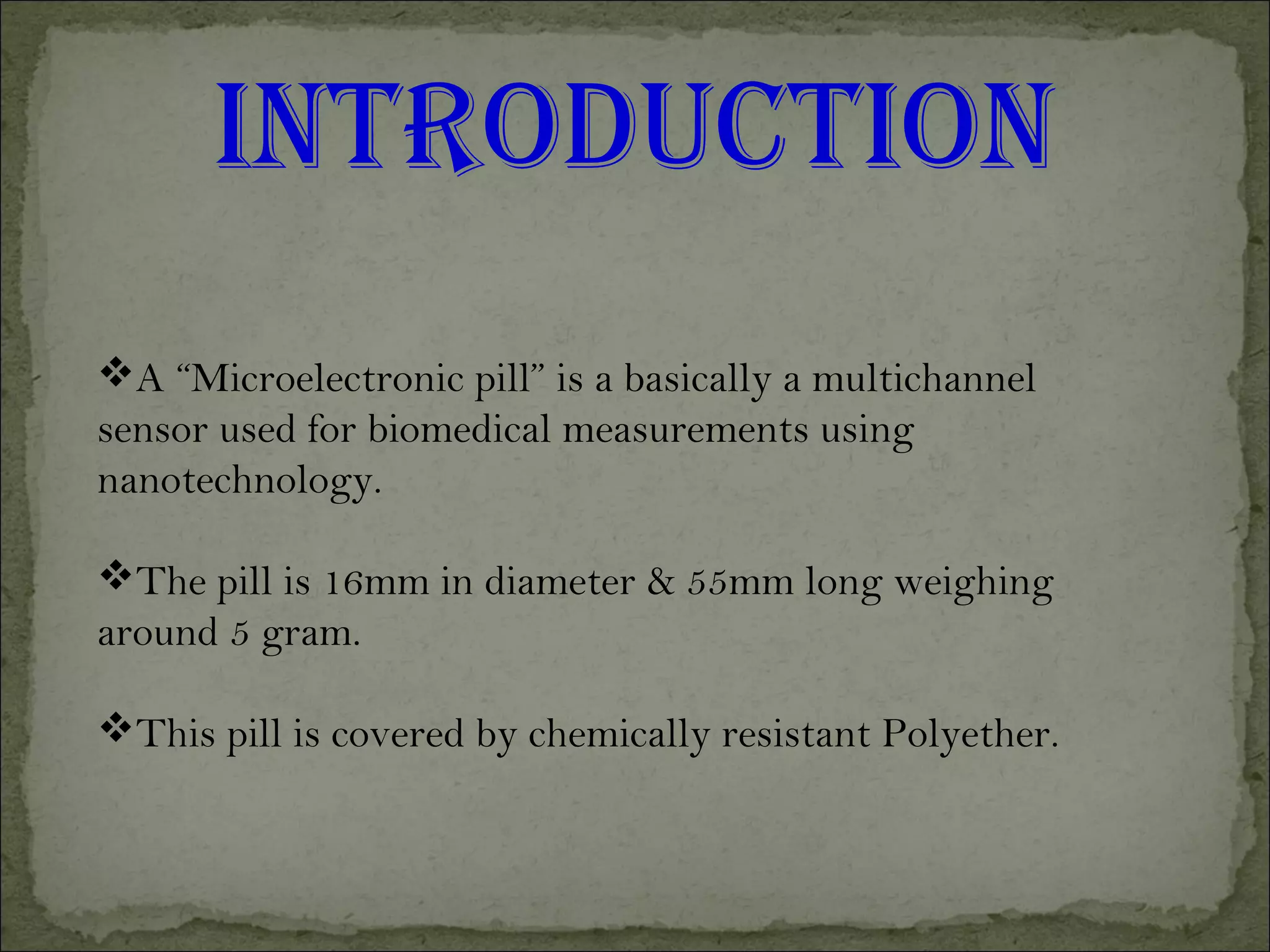Micro electronic pill | PPT