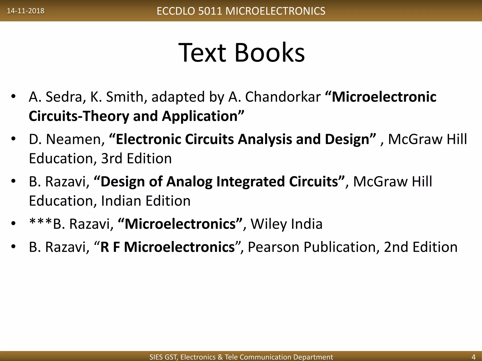 Microelectronics Basics | PPTX