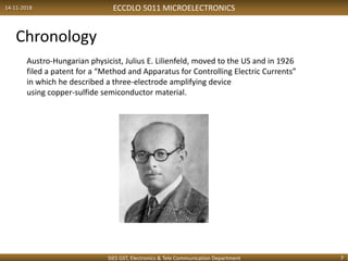 Microelectronics Basics | PPTX