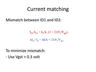 Matching concept in Microelectronics | PDF