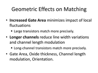 Matching concept in Microelectronics | PDF