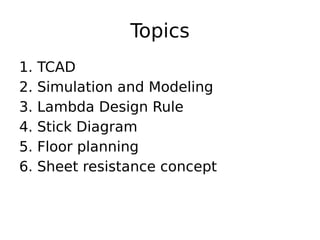 Design concepts in Microelectronics | PPT | Free Download
