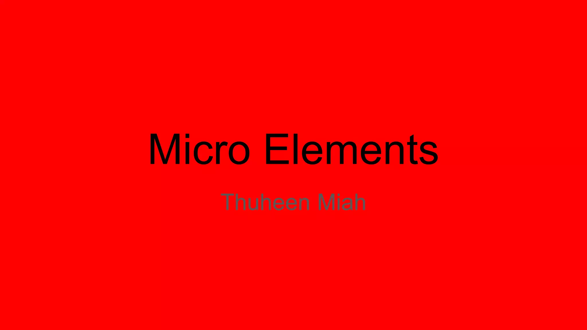Micro elements (8) | PPTX