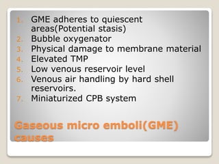 Microemboli gaseous and particulate | PPTX