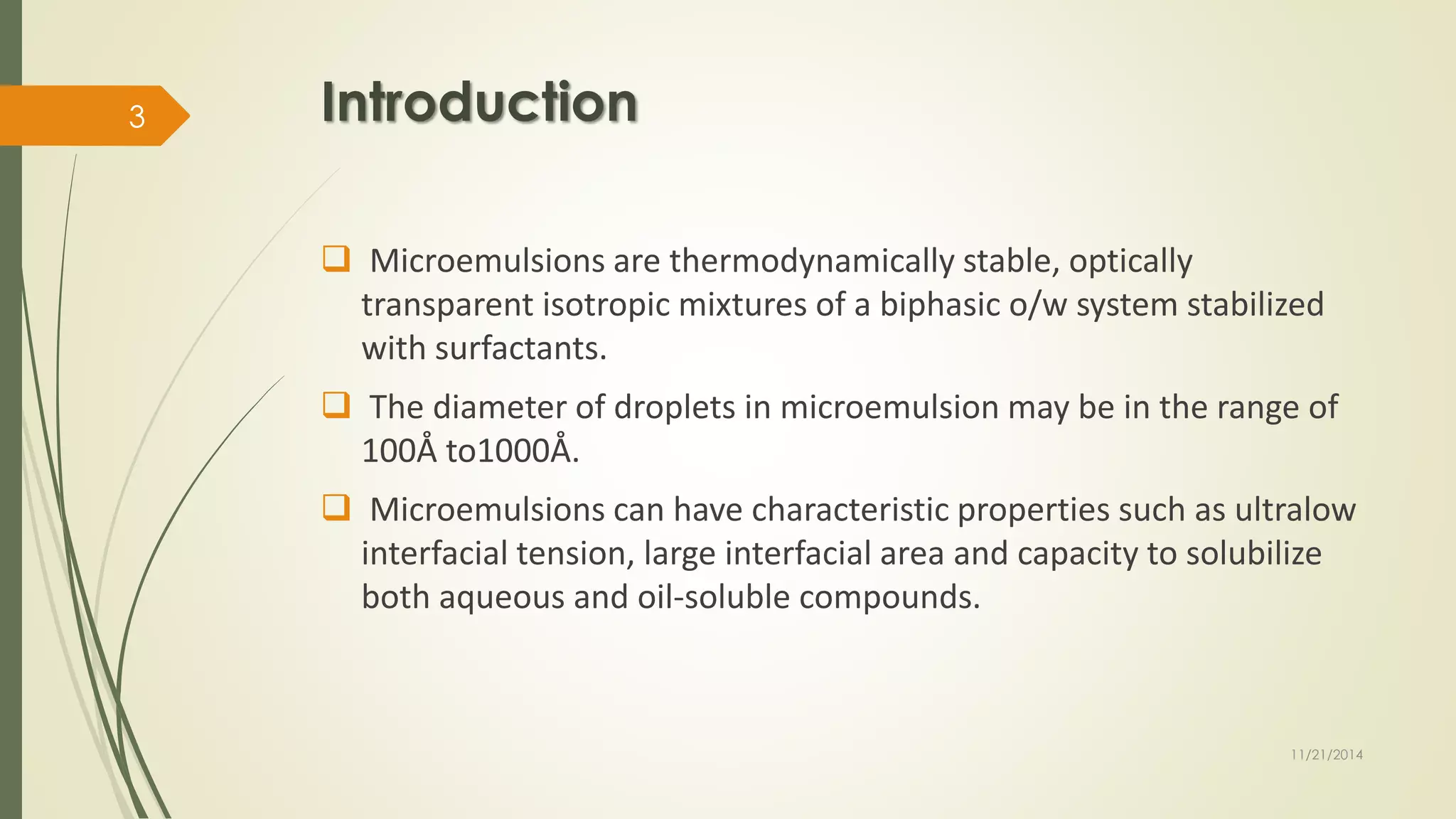 Microemulsion | PPTX