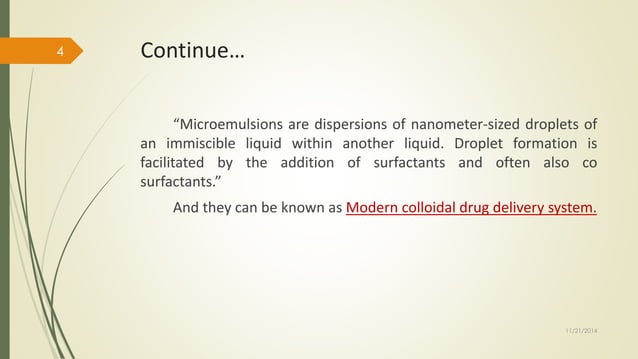 Microemulsion | PPTX | Chemistry | Science