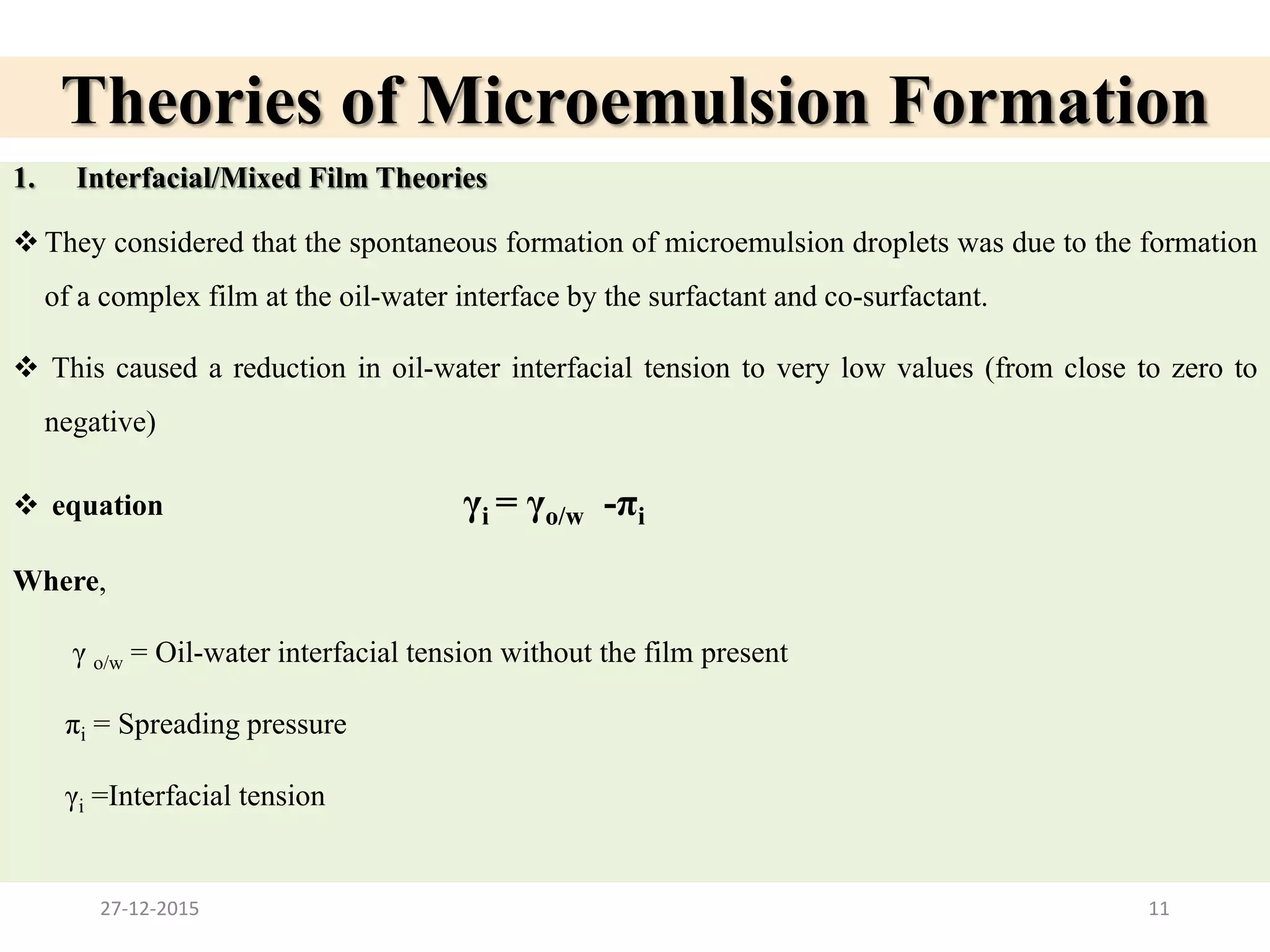 Microemulsion | PPTX