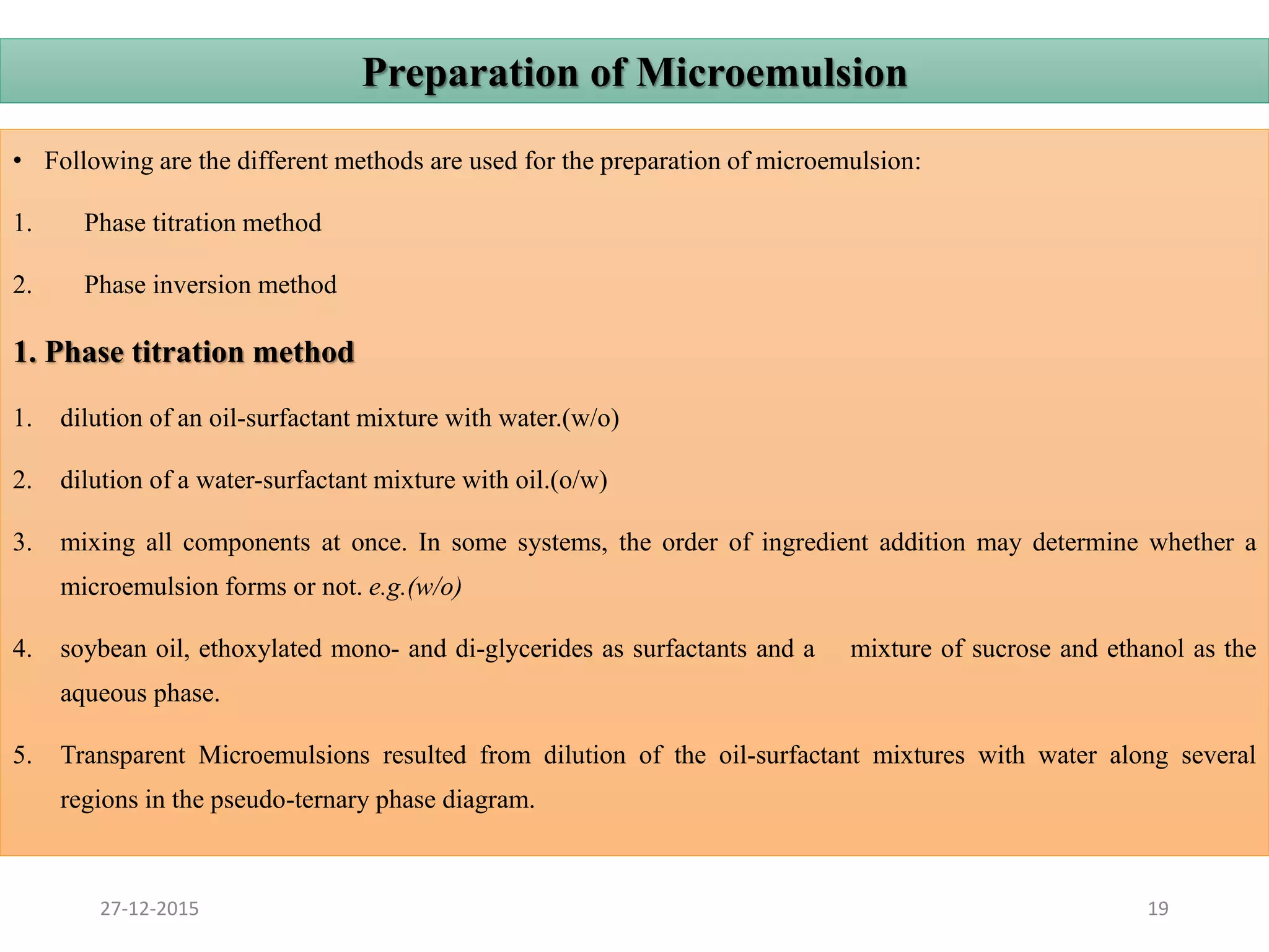 Microemulsion | PPTX