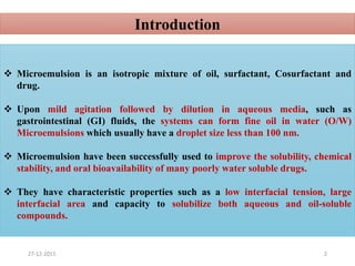 Microemulsion | PPTX