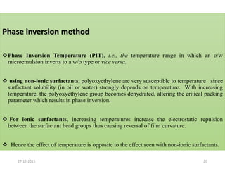 Microemulsion | PPTX
