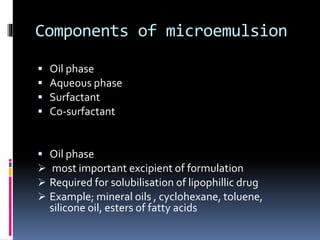 Microemulsion | PPTX