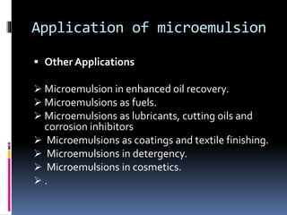 Microemulsion | PPTX