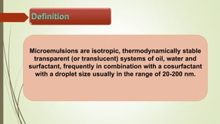 Microemulsion | PPT
