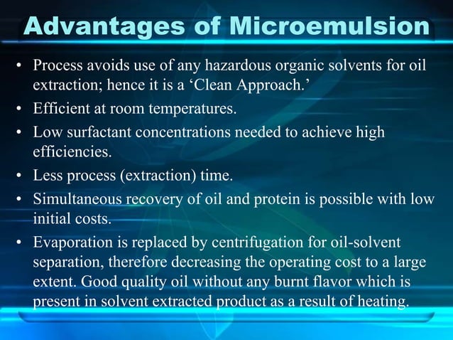 Microemulsion an alternate technology in oil extraction | PPT