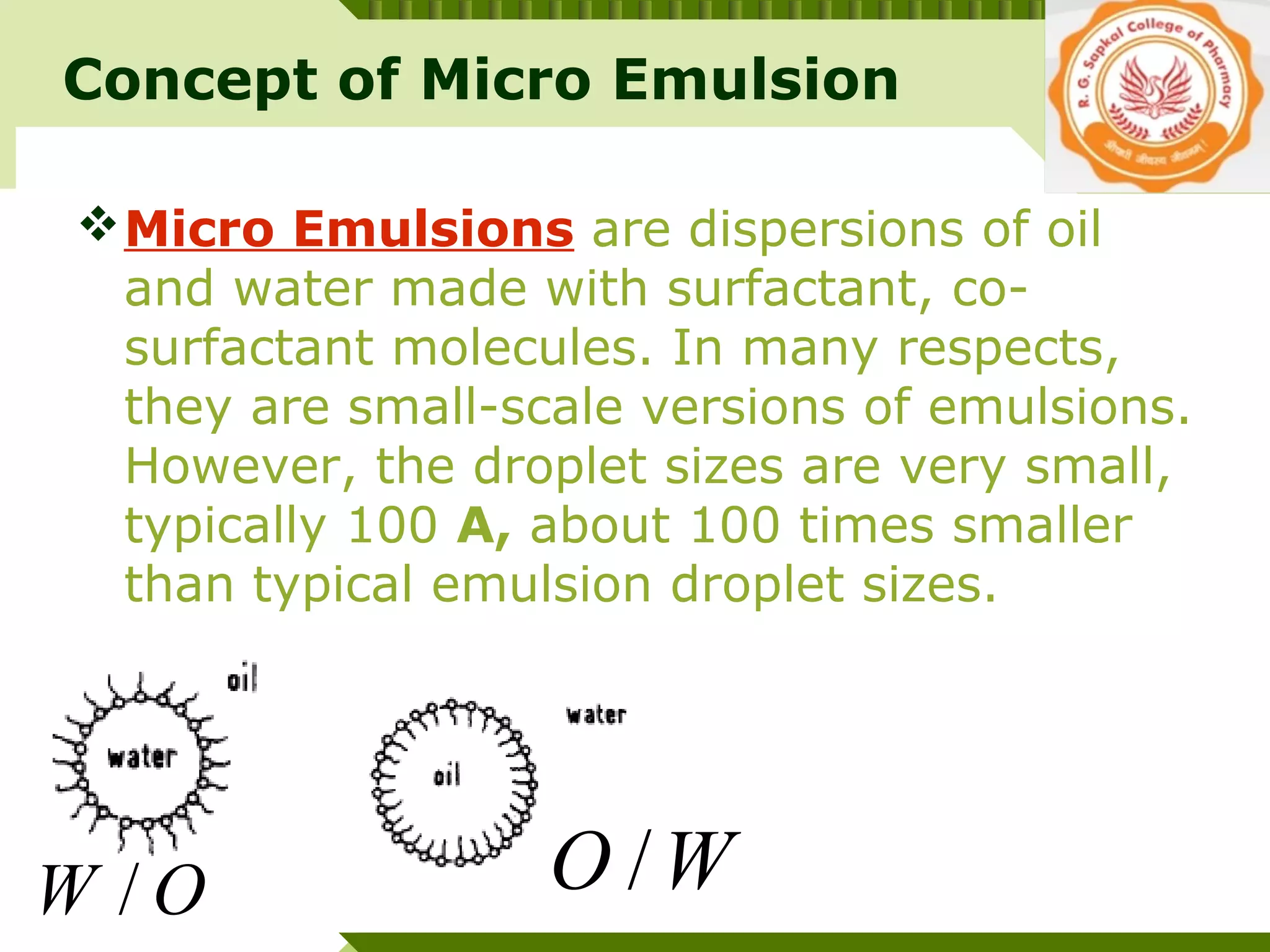 Microemulsion by sudarshan aher | PPT