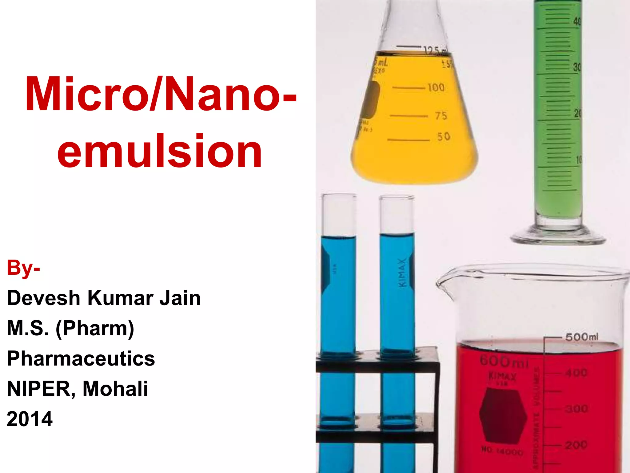 Microemulsion vs. nanoemulsion | PPTX