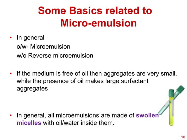 Microemulsion vs. nanoemulsion | PPTX | Chemistry | Science