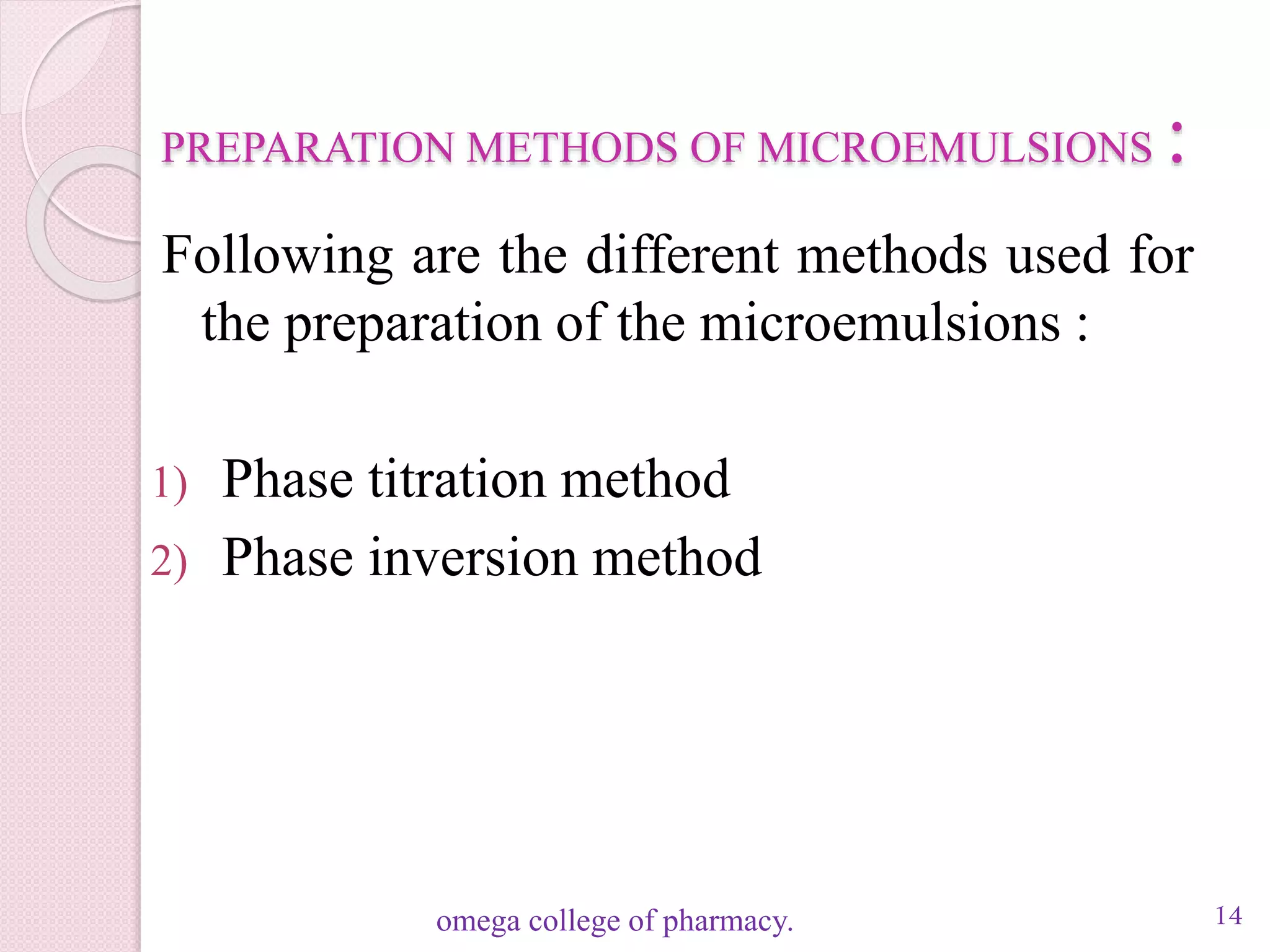 Microemulsions ppt | PPTX