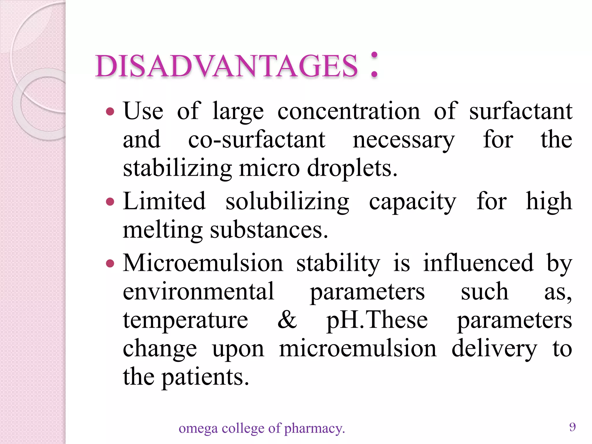 Microemulsions ppt | PPTX