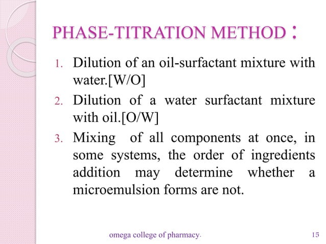 Microemulsions ppt | PPTX | Chemistry | Science