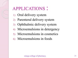 Microemulsions ppt | PPTX