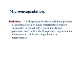 Microencapsulation | DOC
