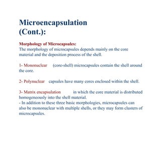 Microencapsulation | DOC