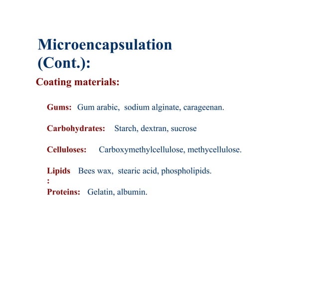 Microencapsulation | DOC