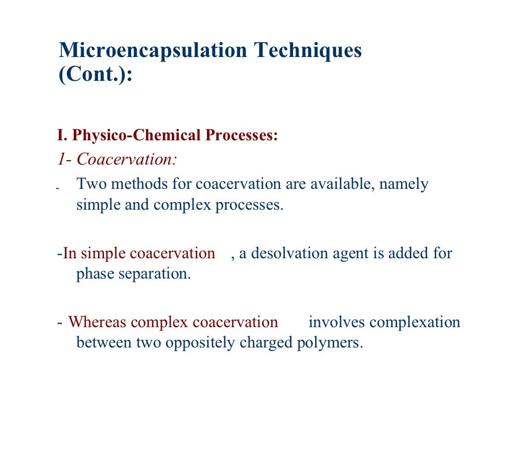 Microencapsulation