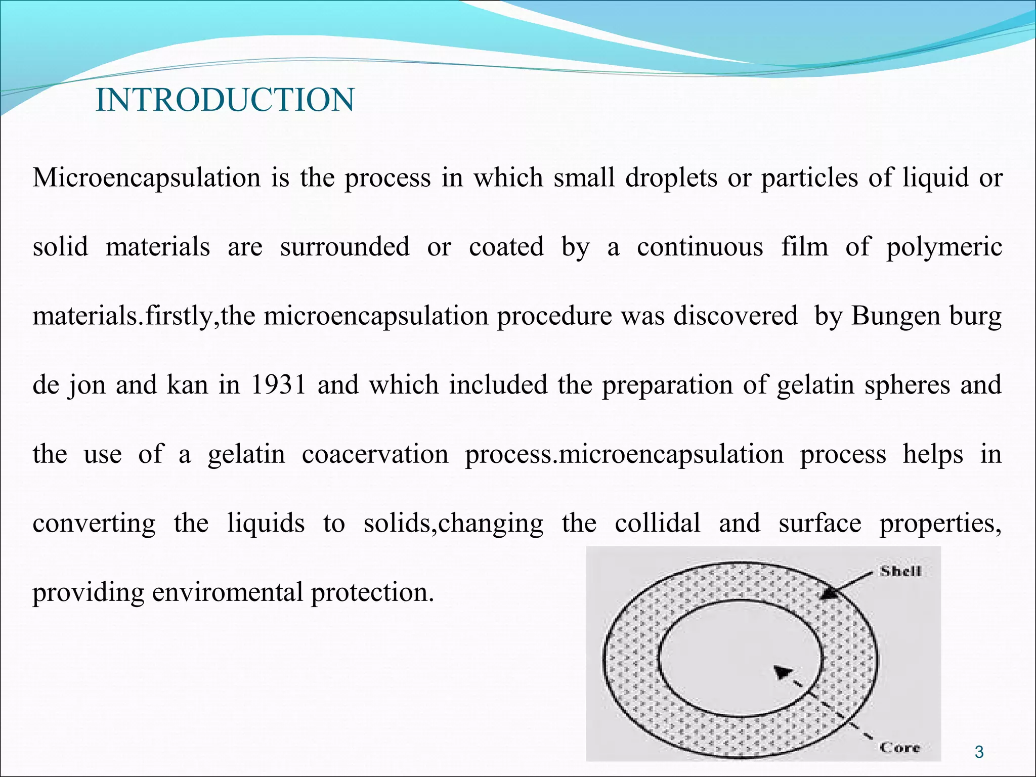 Microencapsulation | PPT | Chemistry | Science