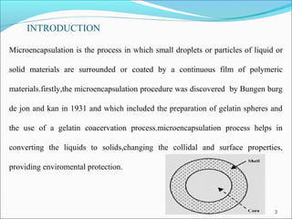 Microencapsulation | PPT | Chemistry | Science